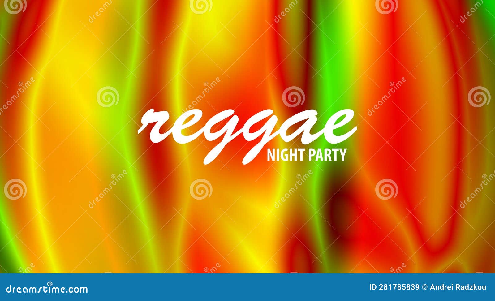 Flashy Wavy Background for Reggae Night Party Design. Iridescent Vector ...