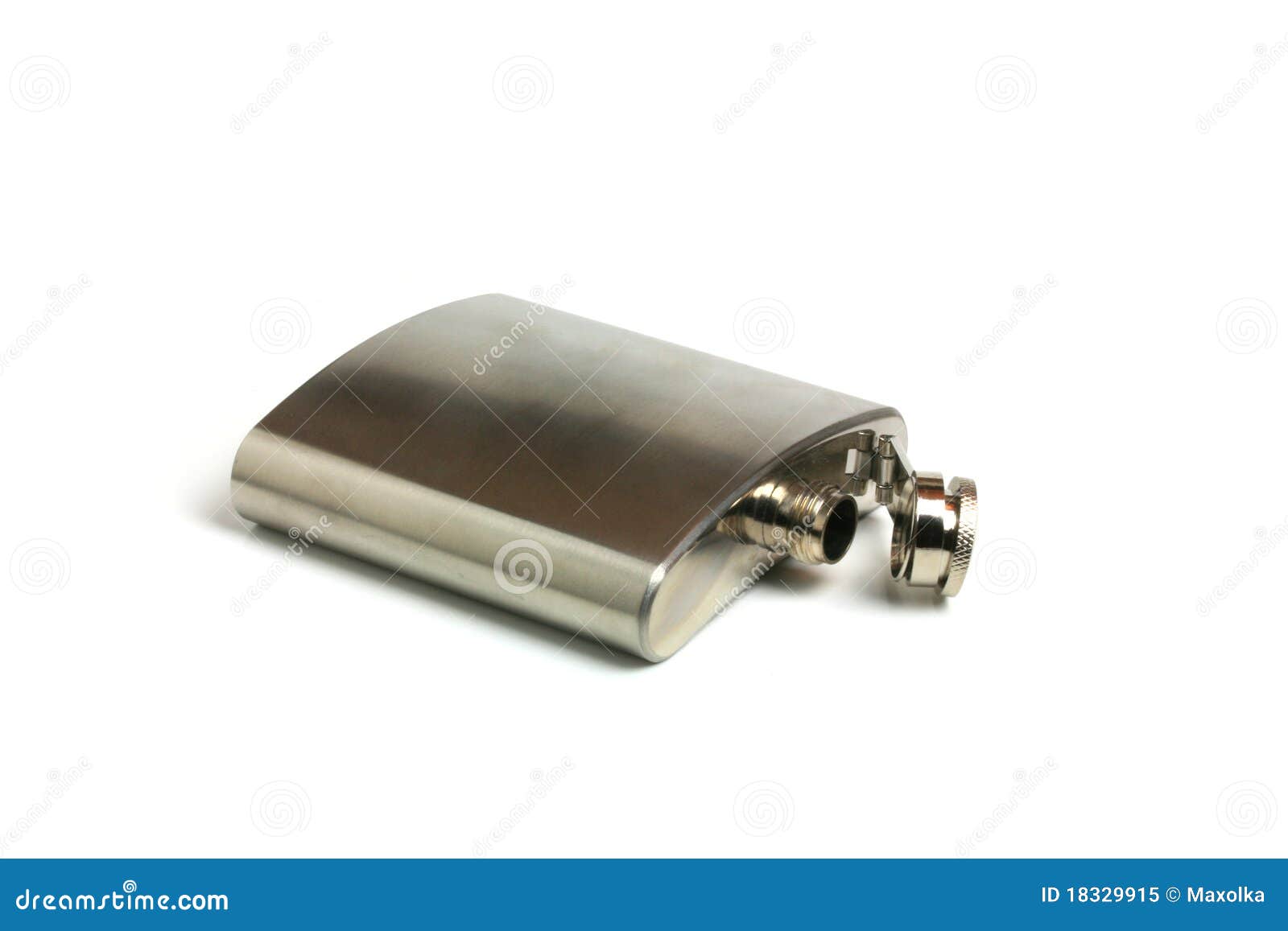 Flask stock image. Image of isolated, steel, flask, canteen - 18329915
