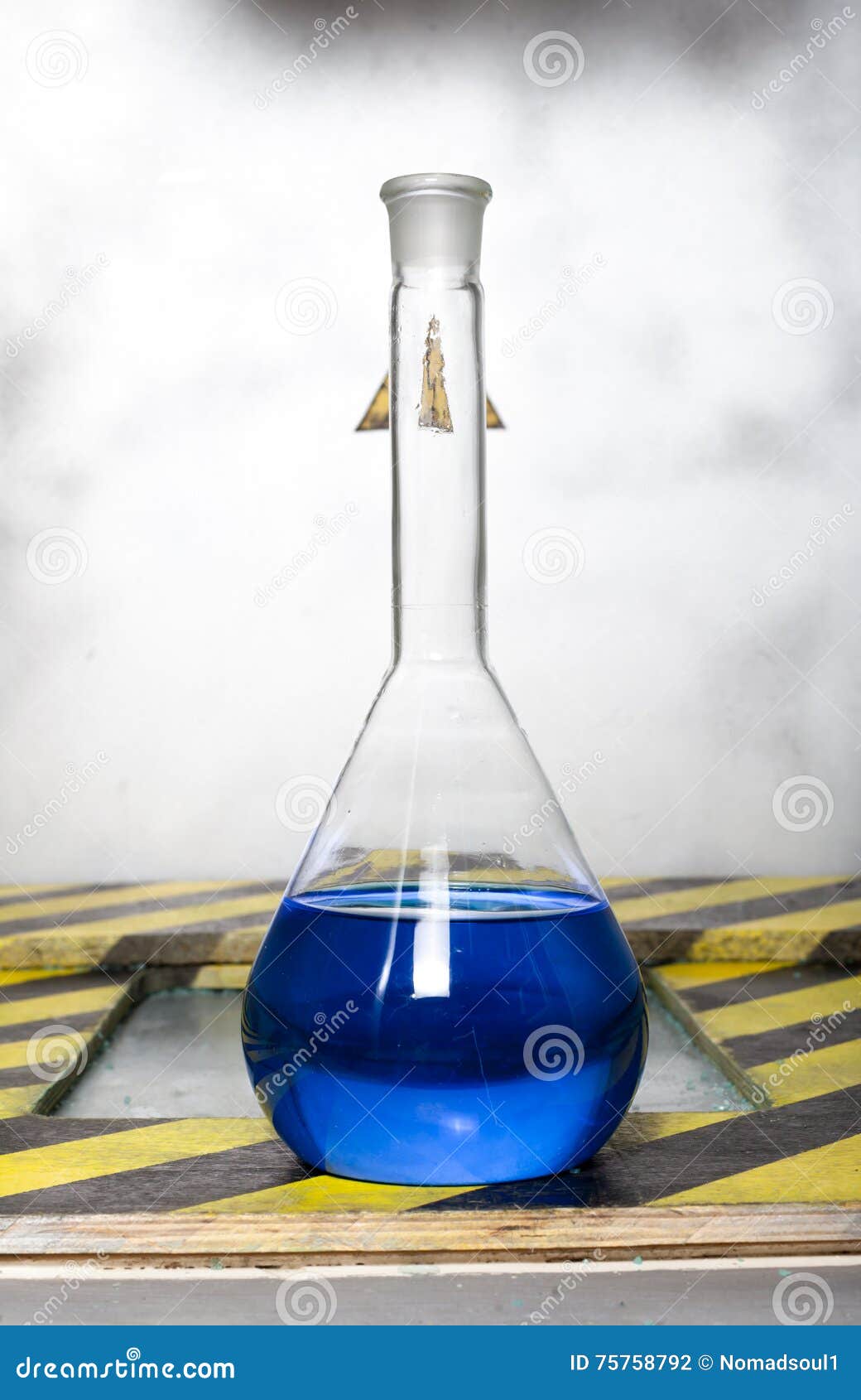 Flask with Chemical Reagents Stock Photo - Image of liquid, dependency ...