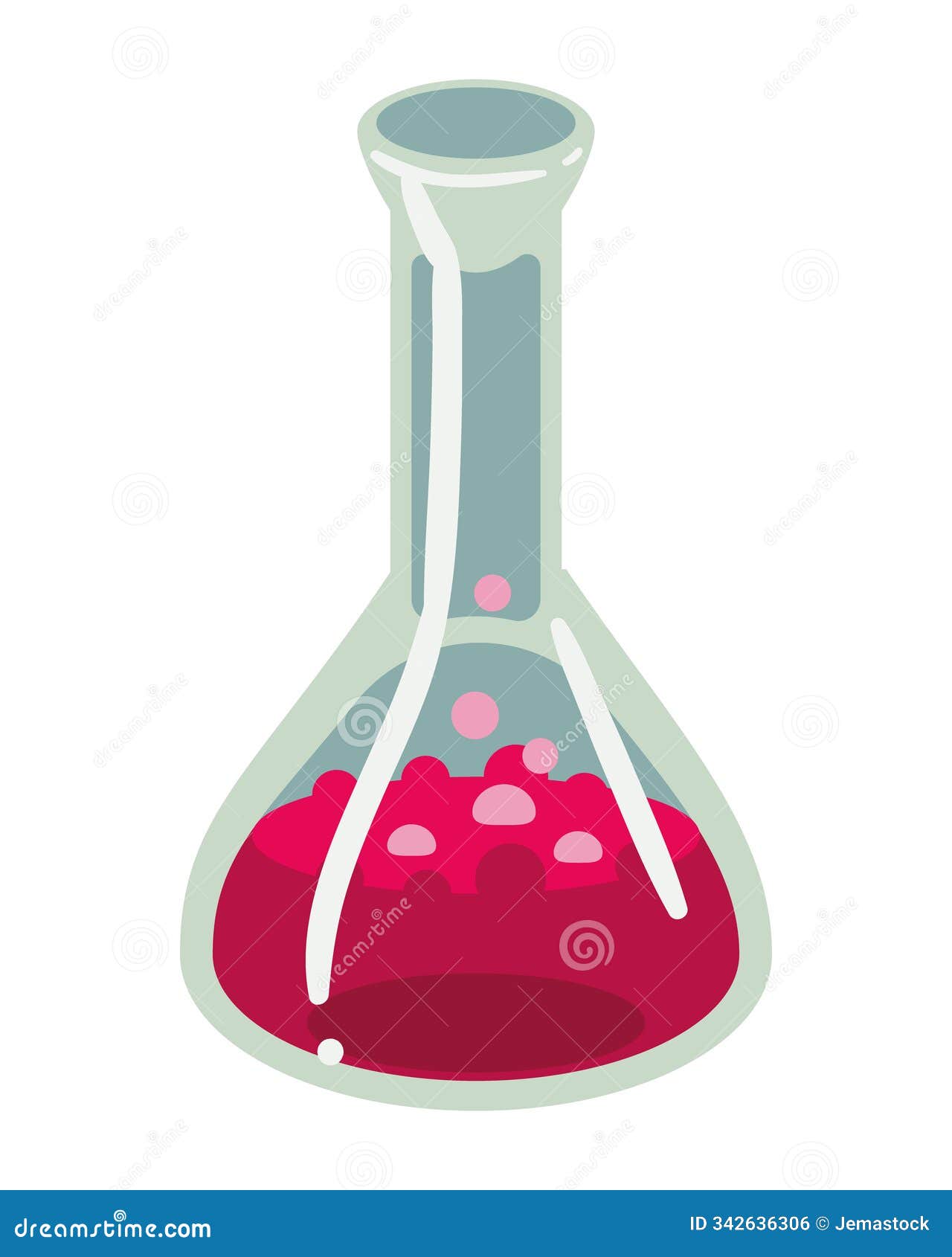 Flask Chemistry Laboratory Equipment Stock Illustration - Illustration ...