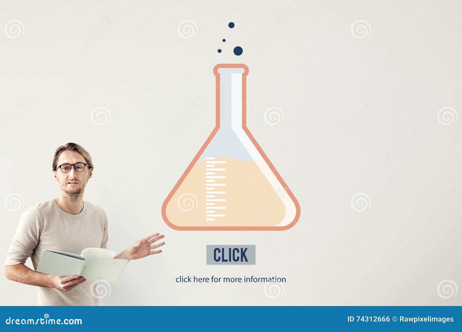 Flask Chemistry Science Experiment Lab Concept Stock Photo - Image of ...