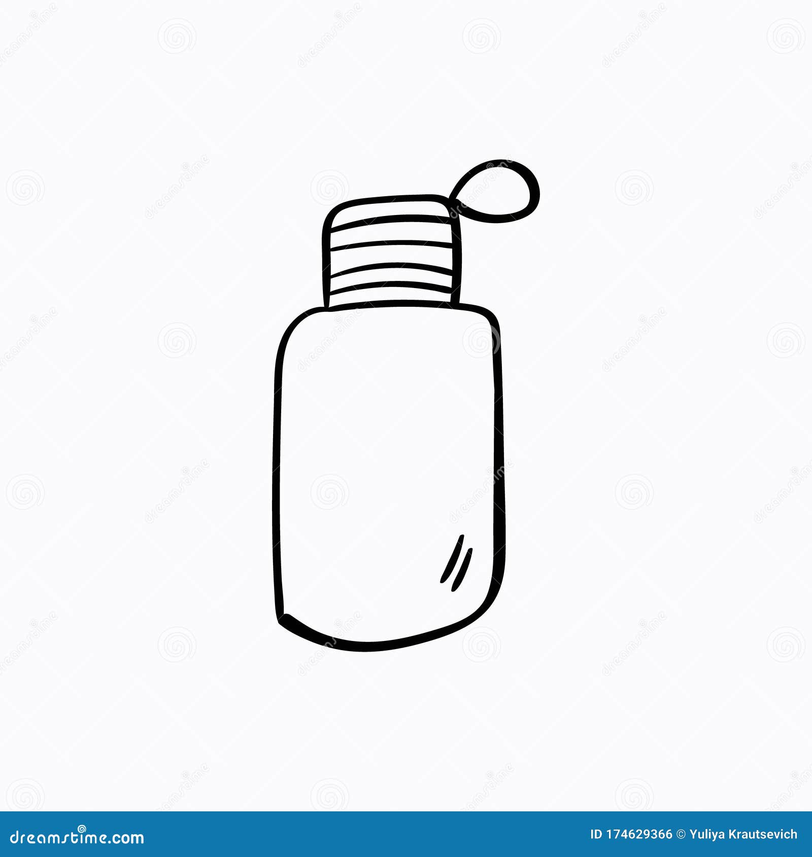 Flask Doodle Icon. Drawing by Hand. Vector Illustration Stock Vector ...