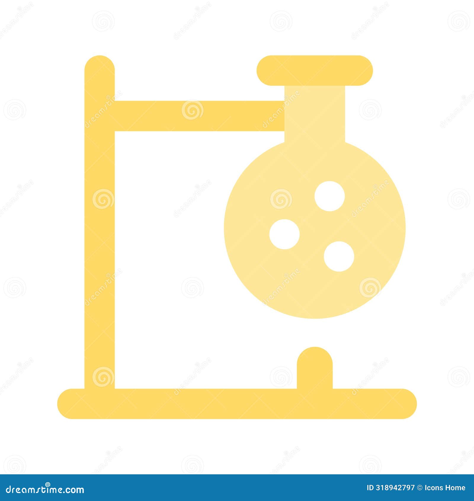 Flask on Fire Flame, Concept Icon of Laboratory Experiment Stock Vector ...