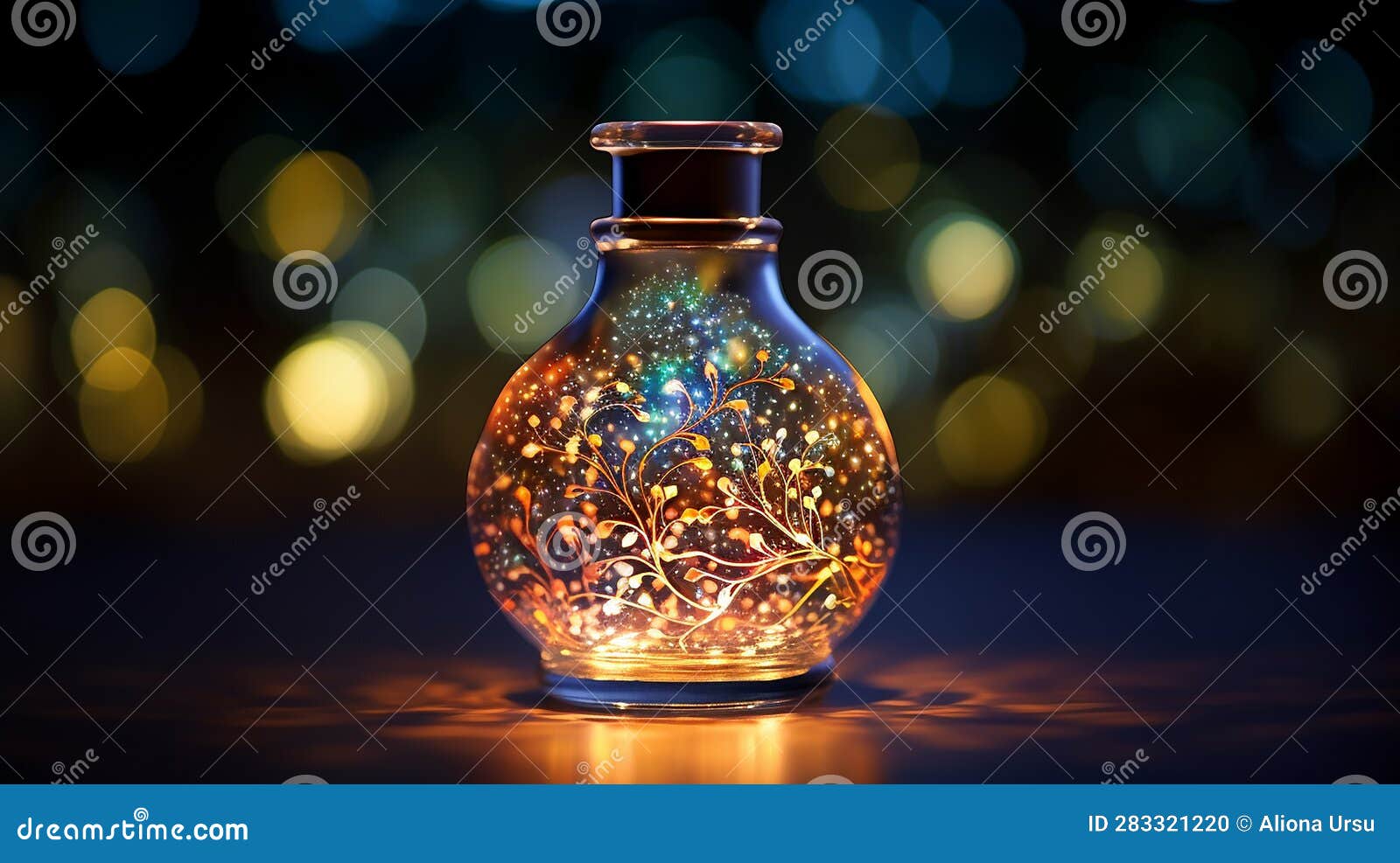 A Flask Filled with Twinkling Lights, Casting a Bewitching Glow and ...