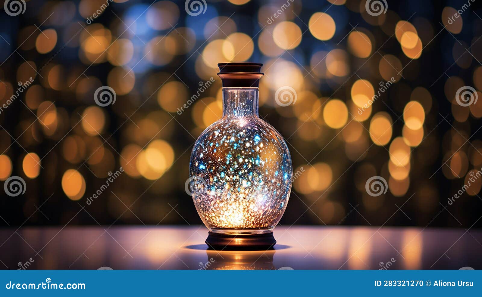 A Flask Filled with Twinkling Lights, Casting a Bewitching Glow and ...