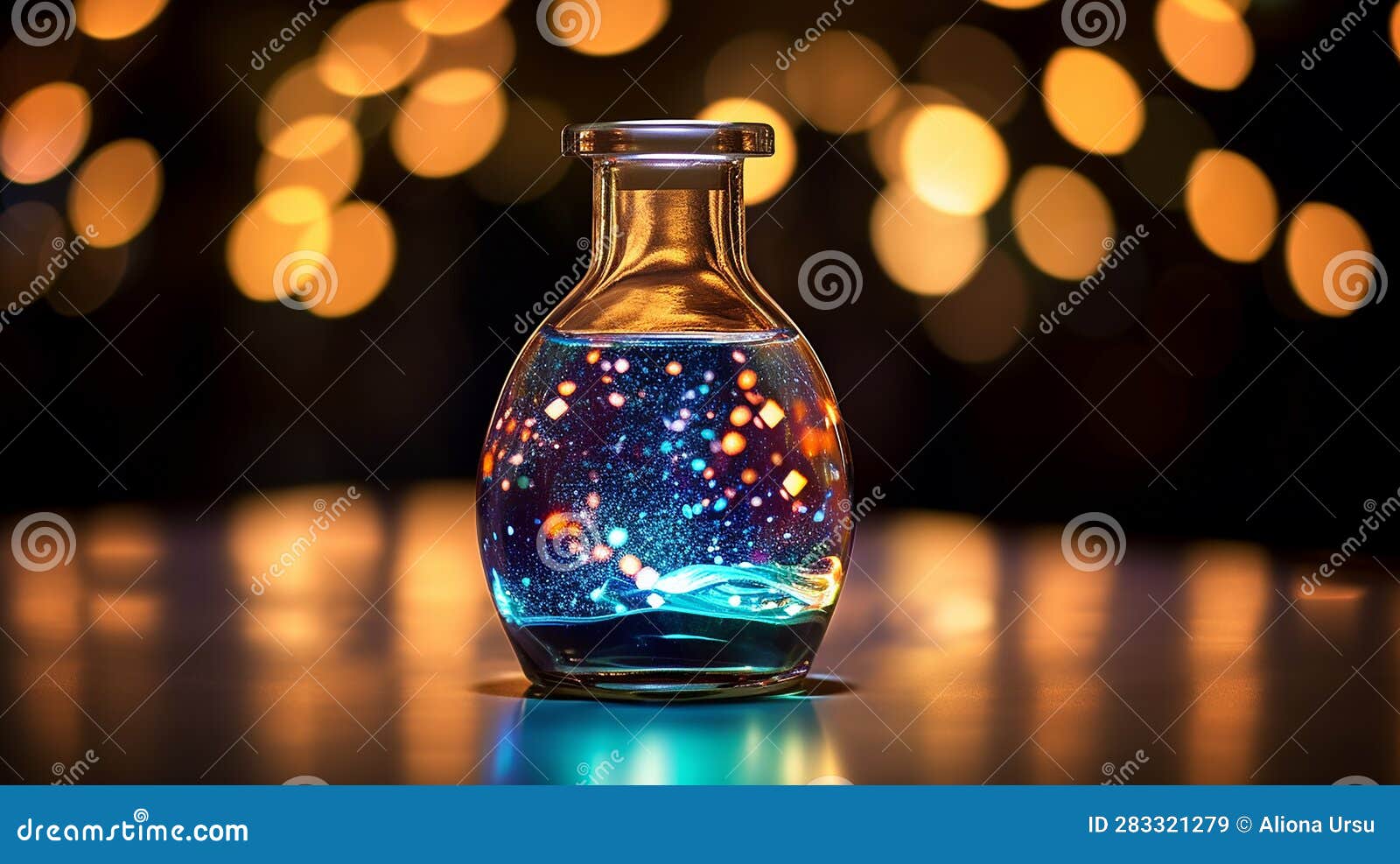A Flask Filled with Twinkling Lights, Casting a Bewitching Glow and ...