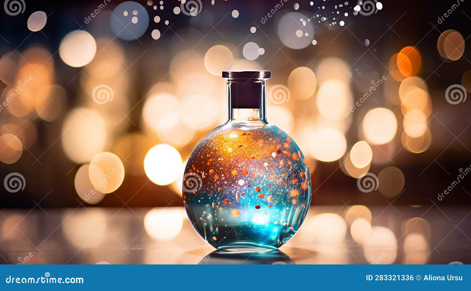 A Flask Filled with Twinkling Lights, Casting a Bewitching Glow and ...