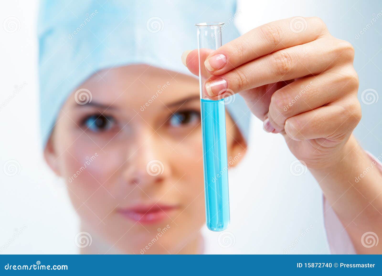 Flask in hand stock photo. Image of clinic, chemistry - 15872740