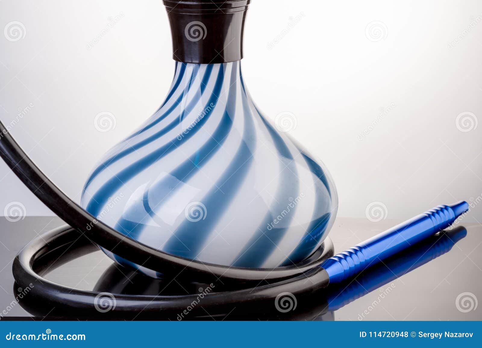 Flask of Hookah View Close-up. Eastern Hookah on White Background Stock ...