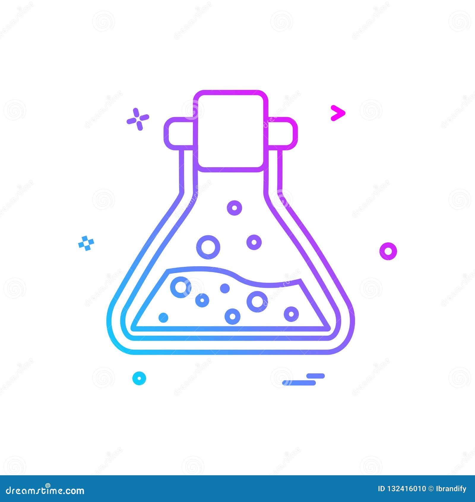 Flask icon design vector stock vector. Illustration of scientific ...