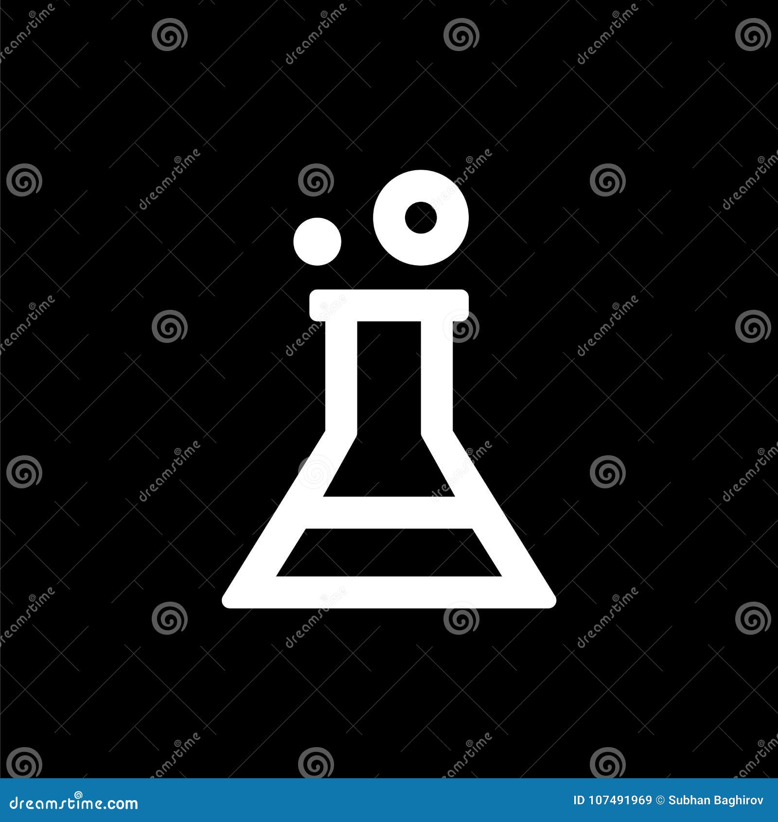 Flask Icon for Simple Flat Style Ui Design Stock Vector - Illustration ...