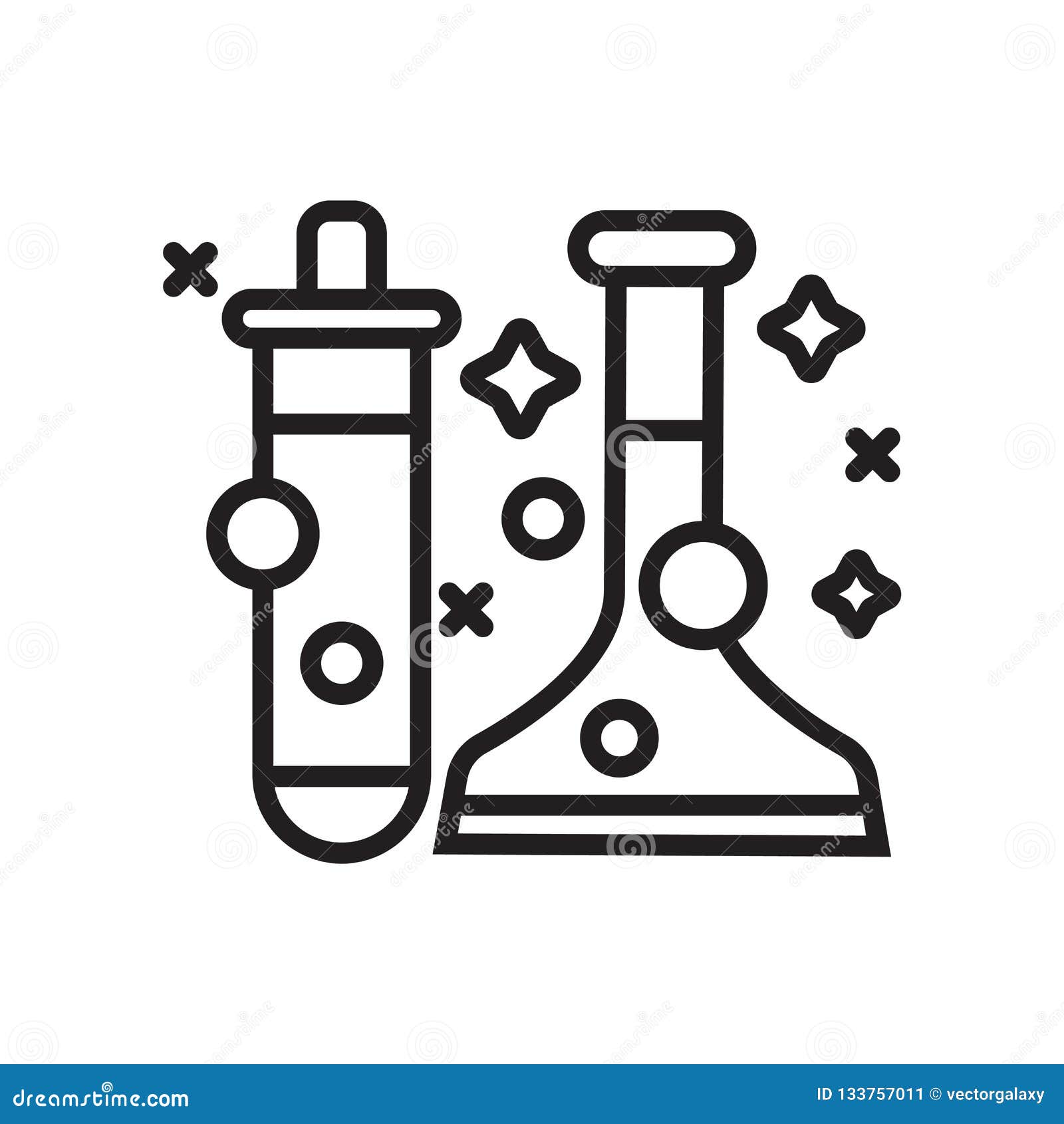 Flask Icon Vector Sign and Symbol Isolated on White Background, Flask ...