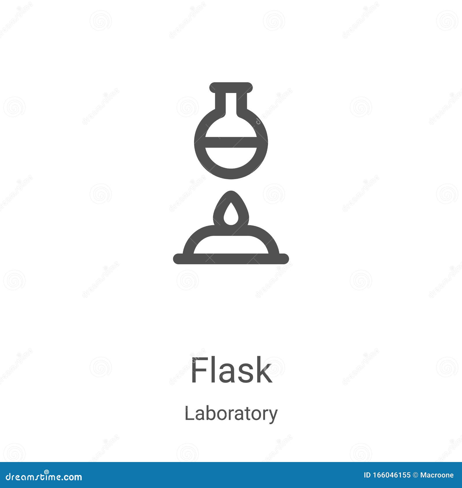 Flask Icon Vector from Laboratory Collection. Thin Line Flask Outline ...
