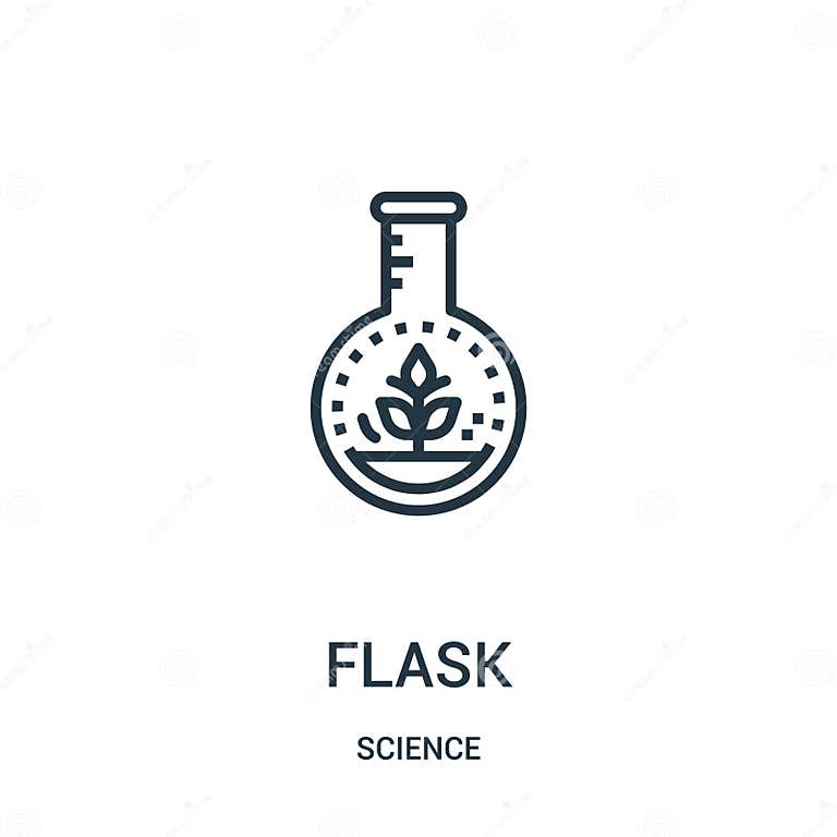 Flask Icon Vector from Science Collection. Thin Line Flask Outline Icon ...