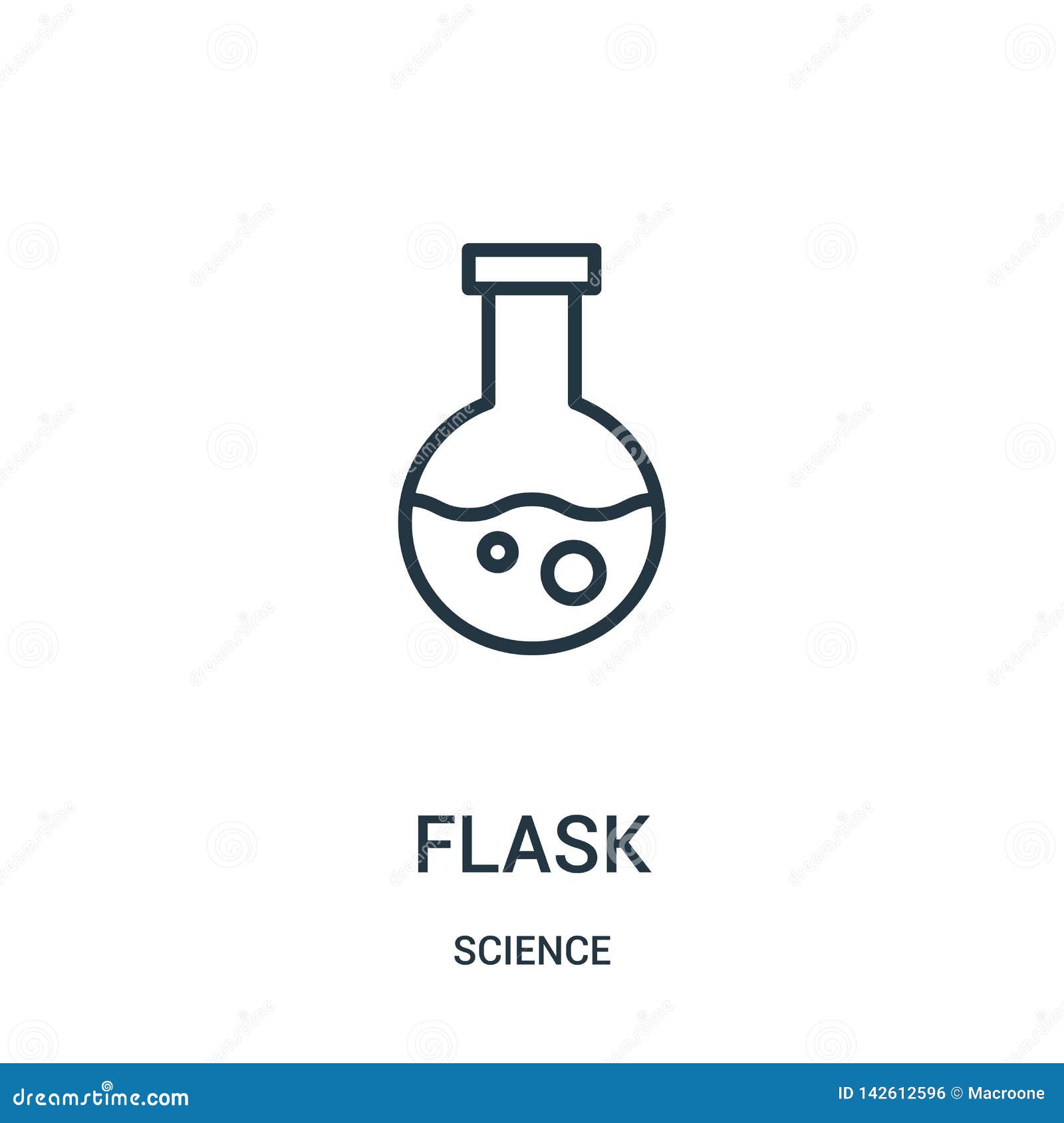 Flask Icon Vector from Science Collection. Thin Line Flask Outline Icon ...