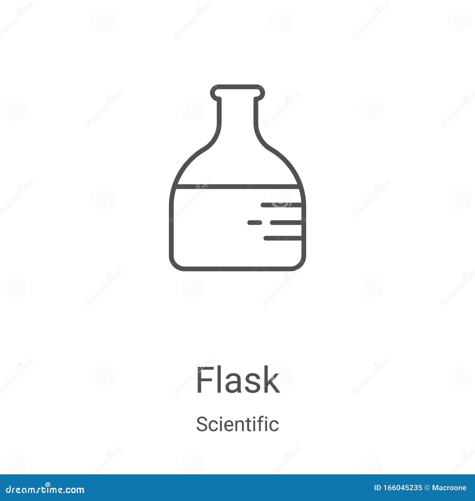 Flask Icon Vector from Scientific Collection. Thin Line Flask Outline ...