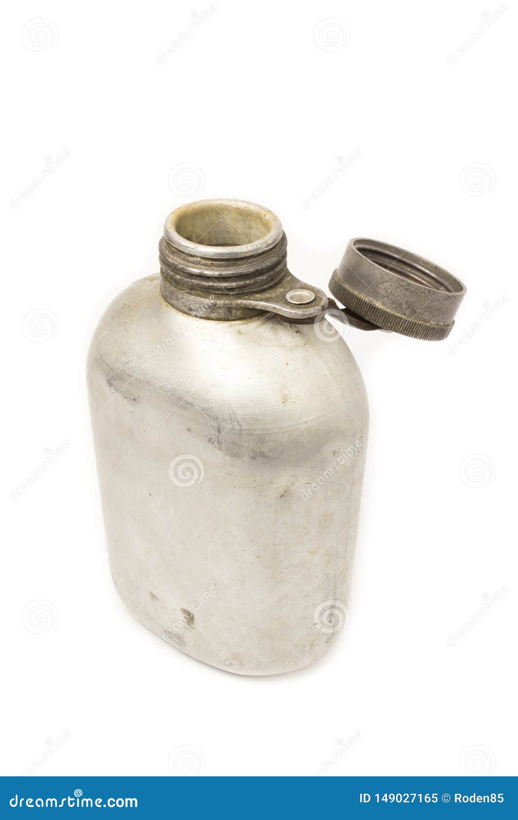 Soviet Army Flask on a White Background Stock Image - Image of ...