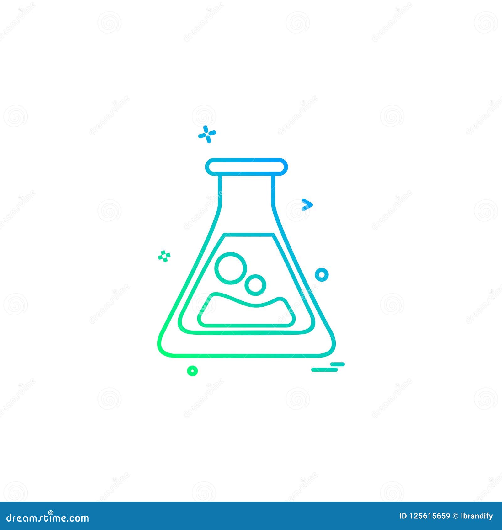 Flask Lab Icon Vector Design Stock Vector - Illustration of scientific ...