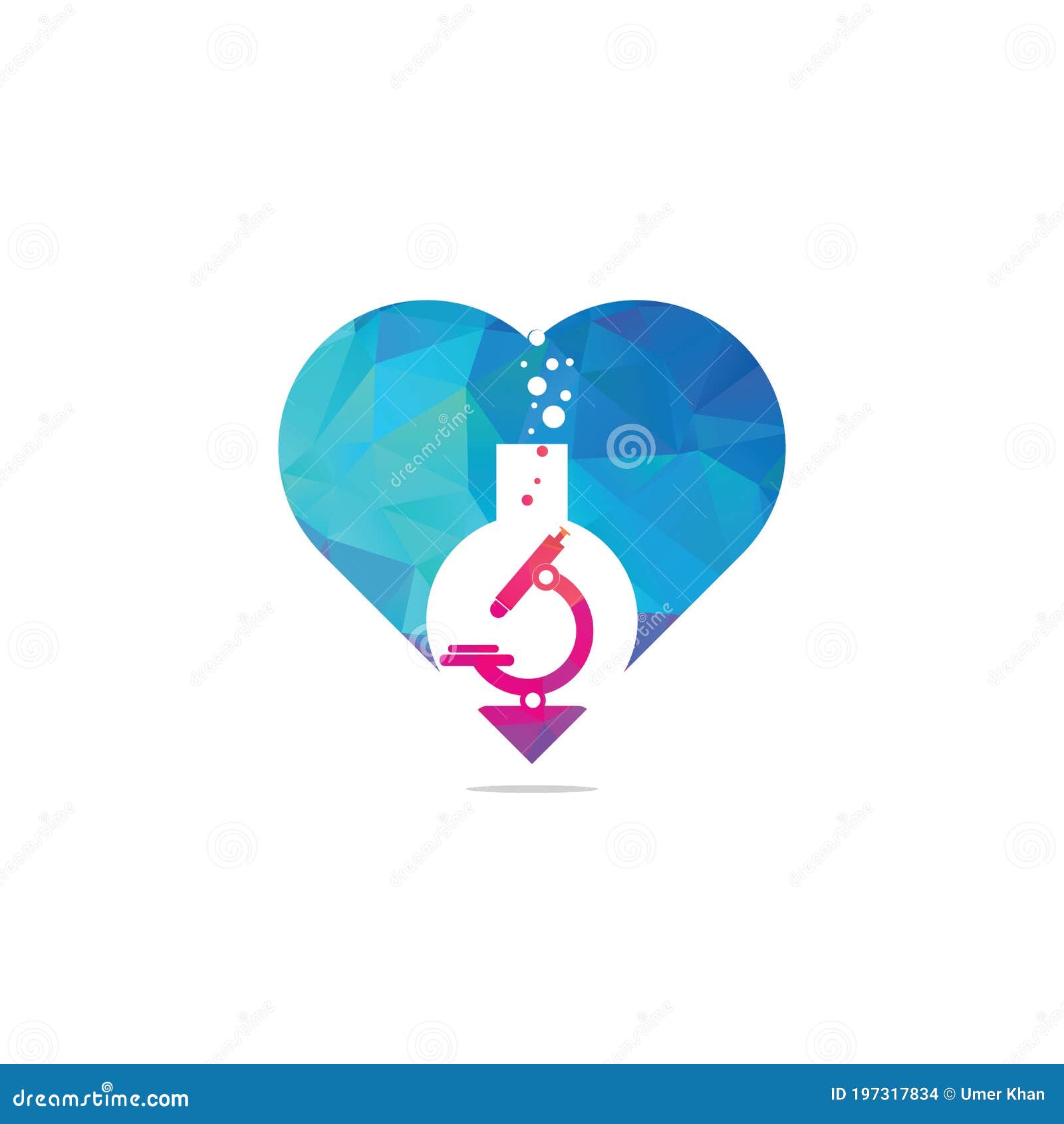 Flask Laboratory Glass Heart Shape Concept Logo. Stock Vector ...