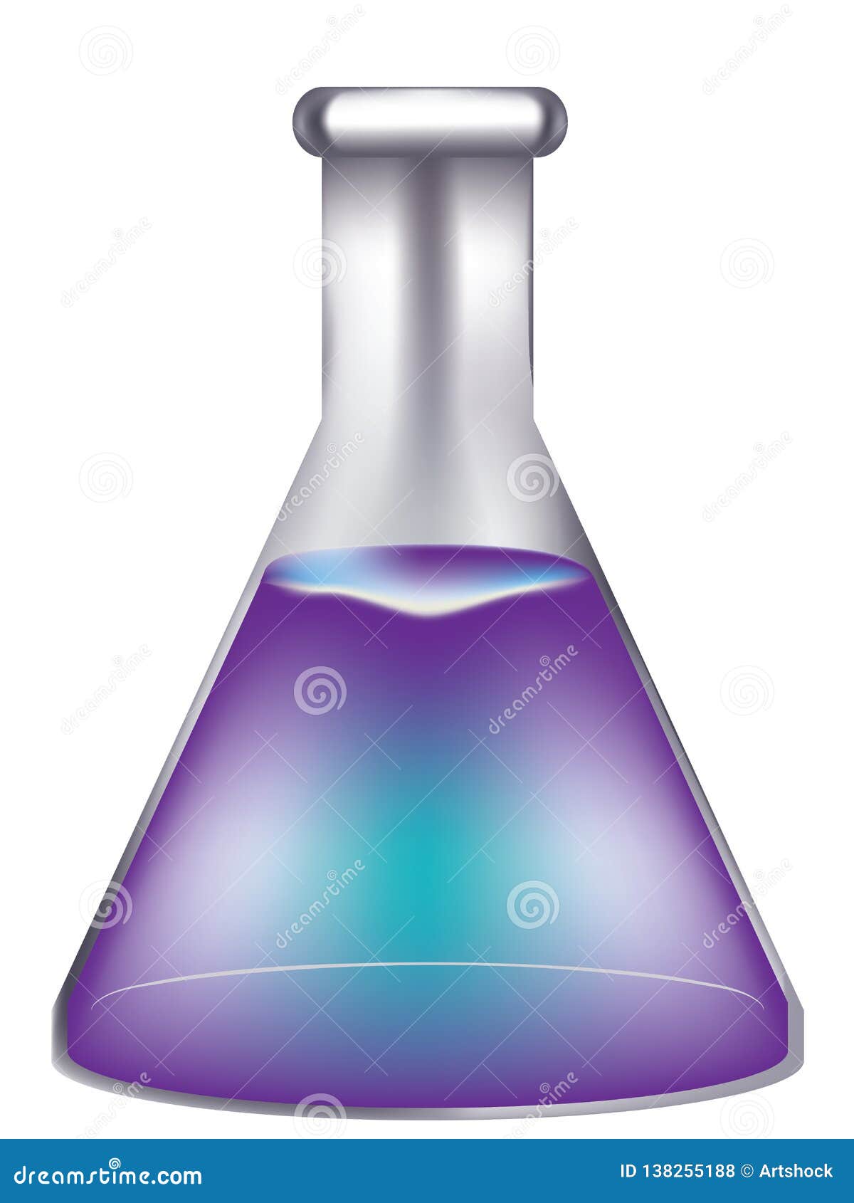 Flask with liquid stock vector. Illustration of glassware - 138255188