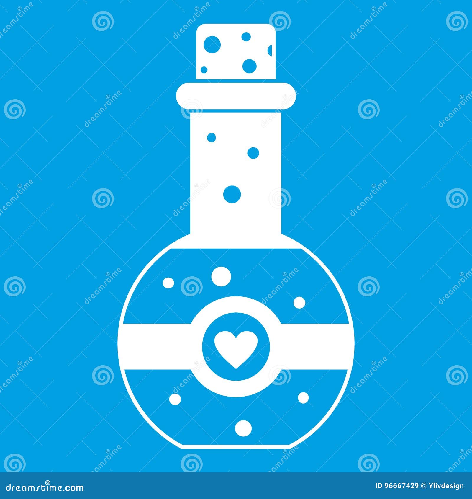 Flask of Love Elixir Icon White Stock Vector - Illustration of ancient ...
