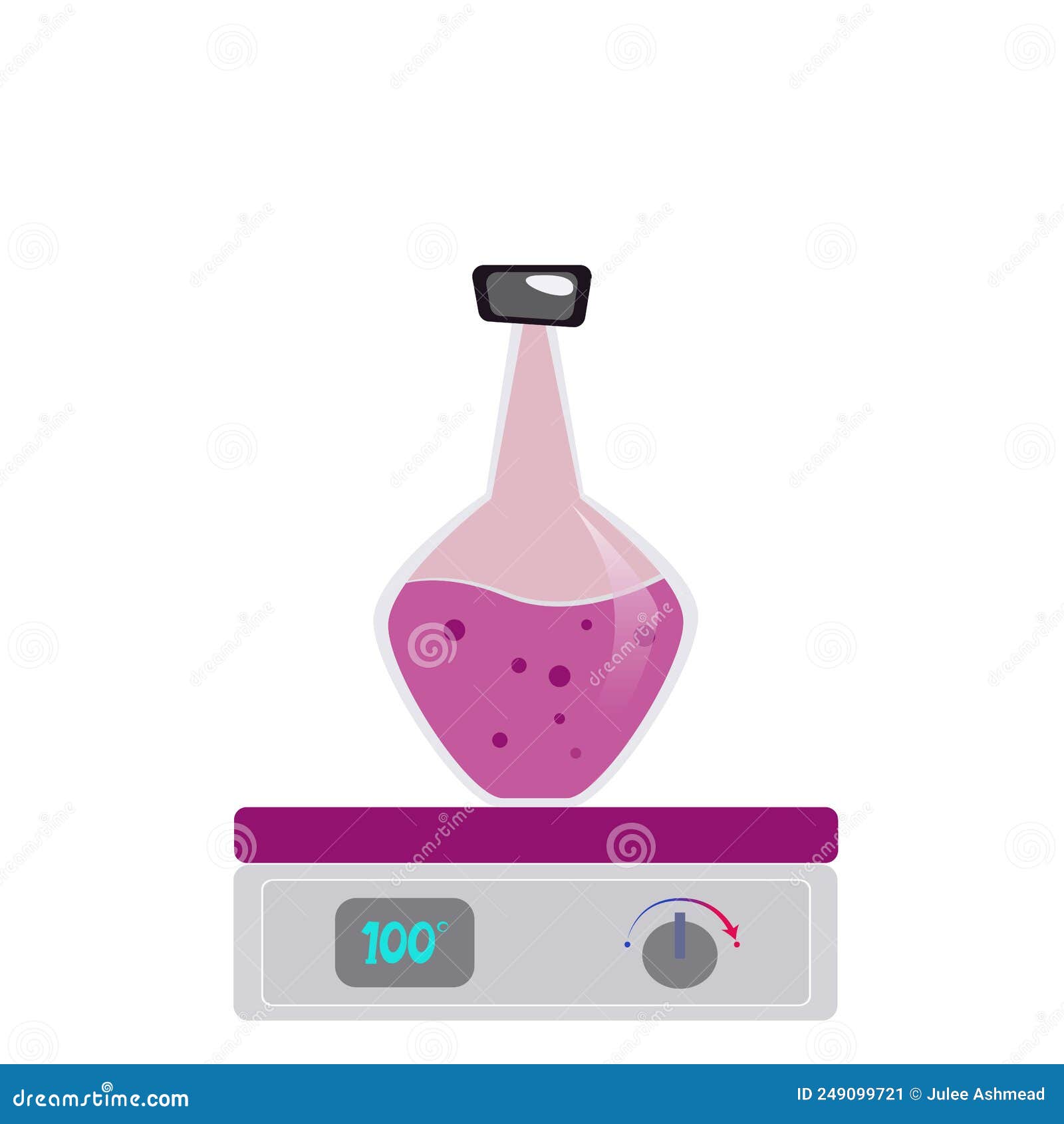 Flask on Plate Stirrer Vector Illustration Graphic Stock Vector ...