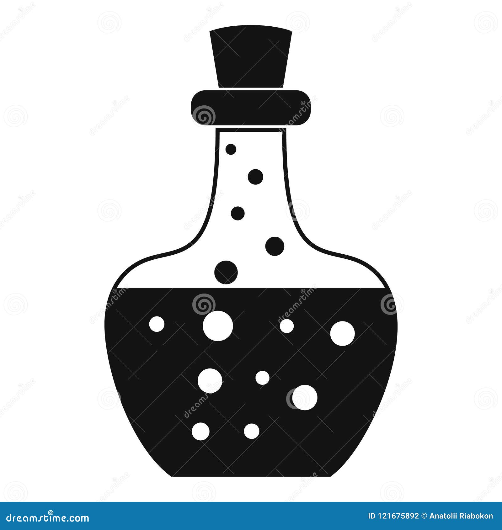 Flask Potion Icon, Simple Style Stock Vector - Illustration of life ...