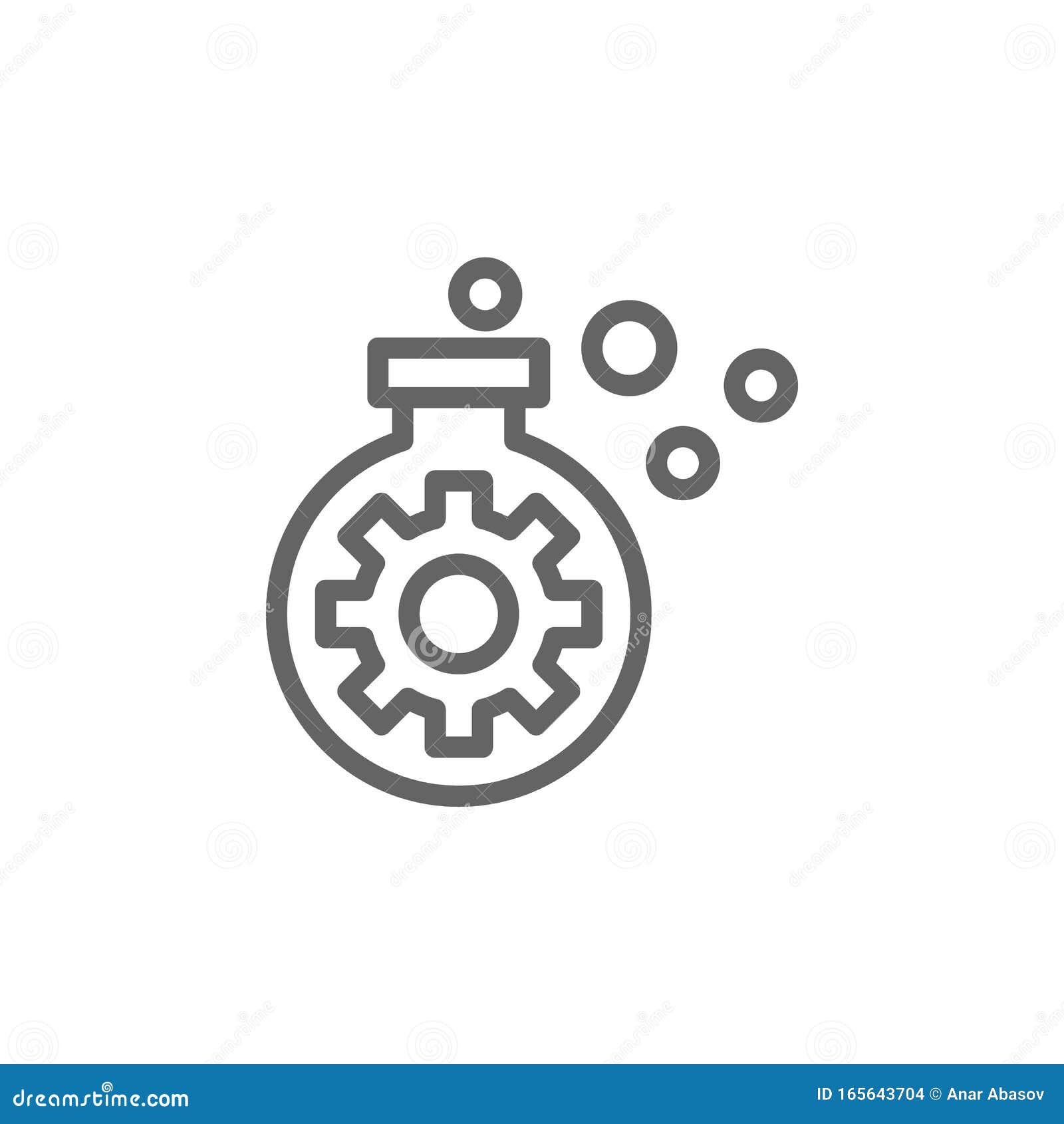 Flask, Icon. Element of Bio Engineering Illustration. Thin Line Icon ...