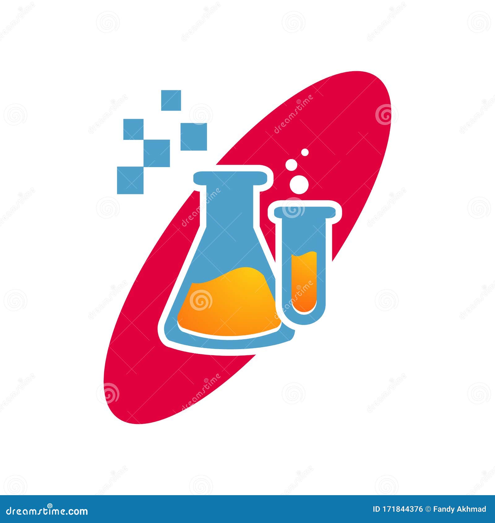 Flask Sign Lab Logo Science Chemical Research Template Vector Design ...