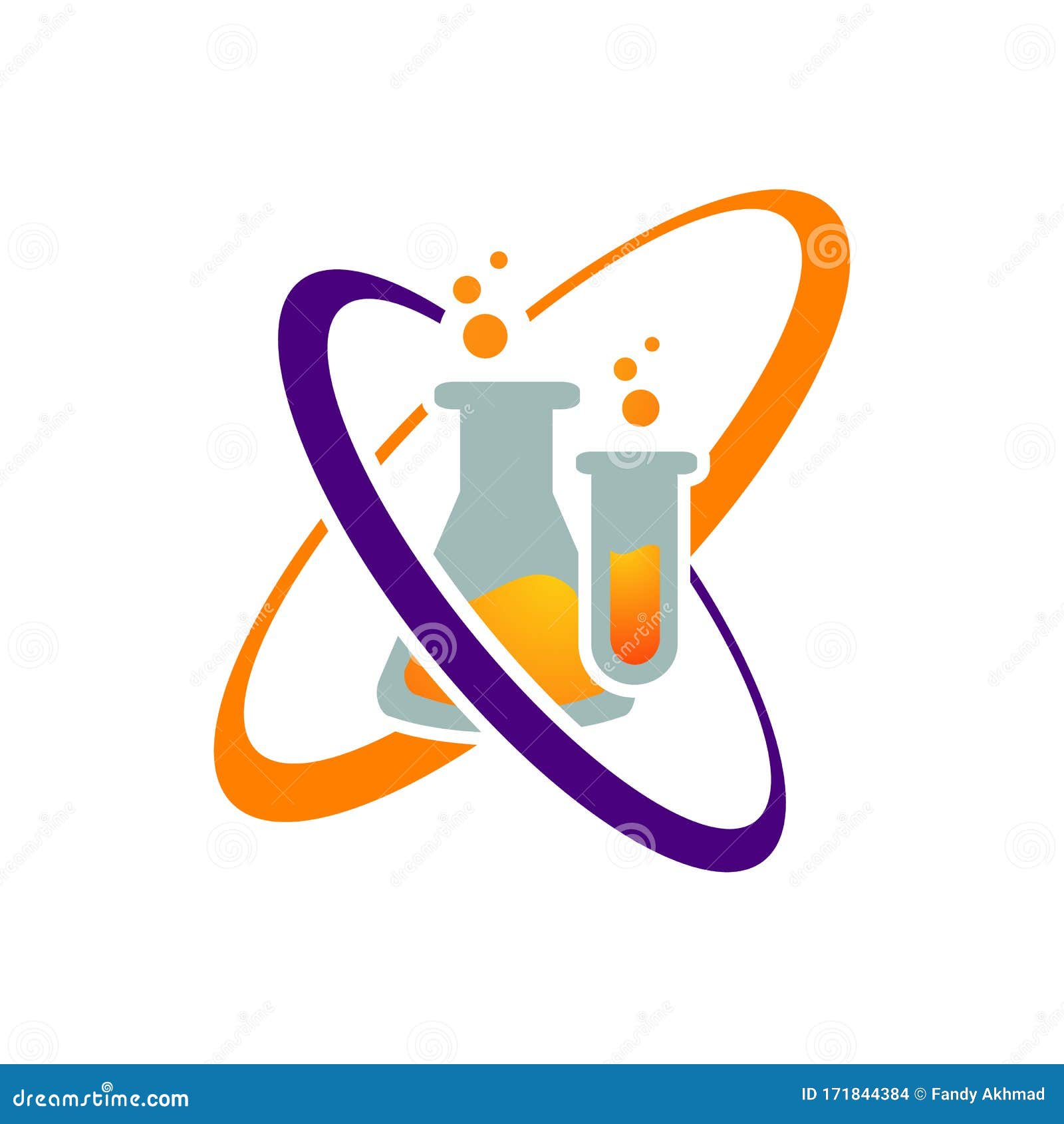 Flask Sign Lab Logo Science Chemical Research Template Vector Design ...