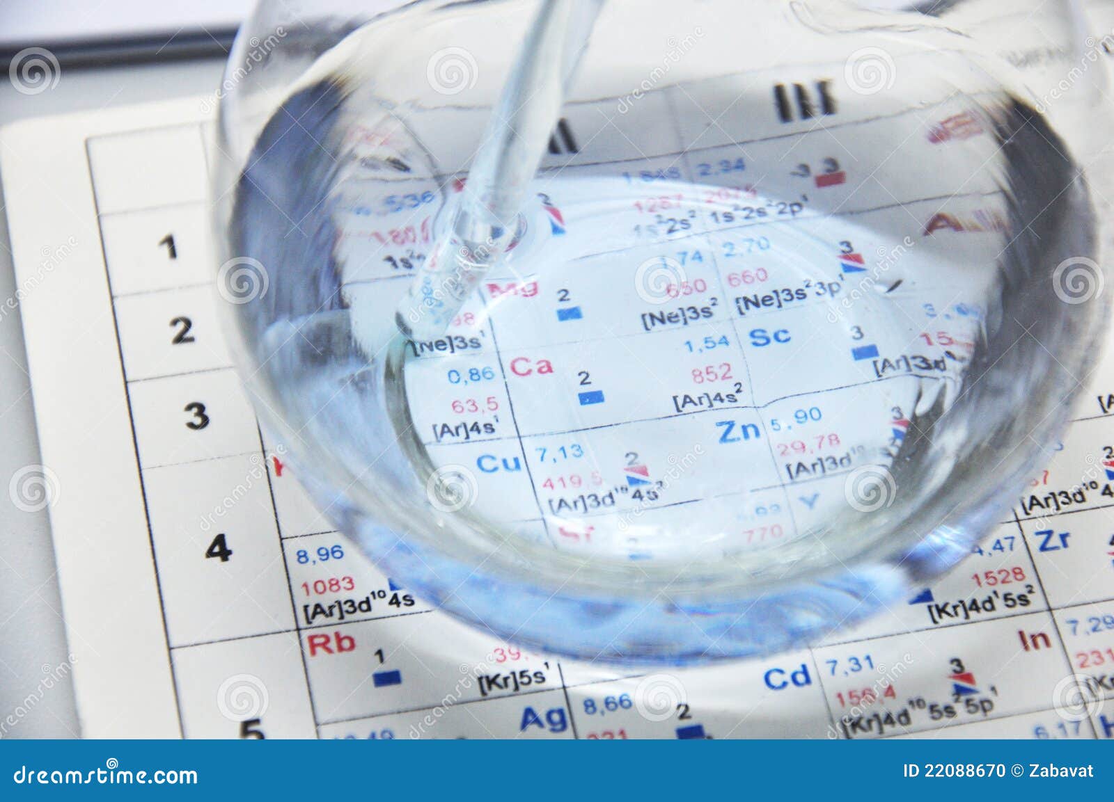 Flask with water stock photo. Image of composition, compound - 22088670