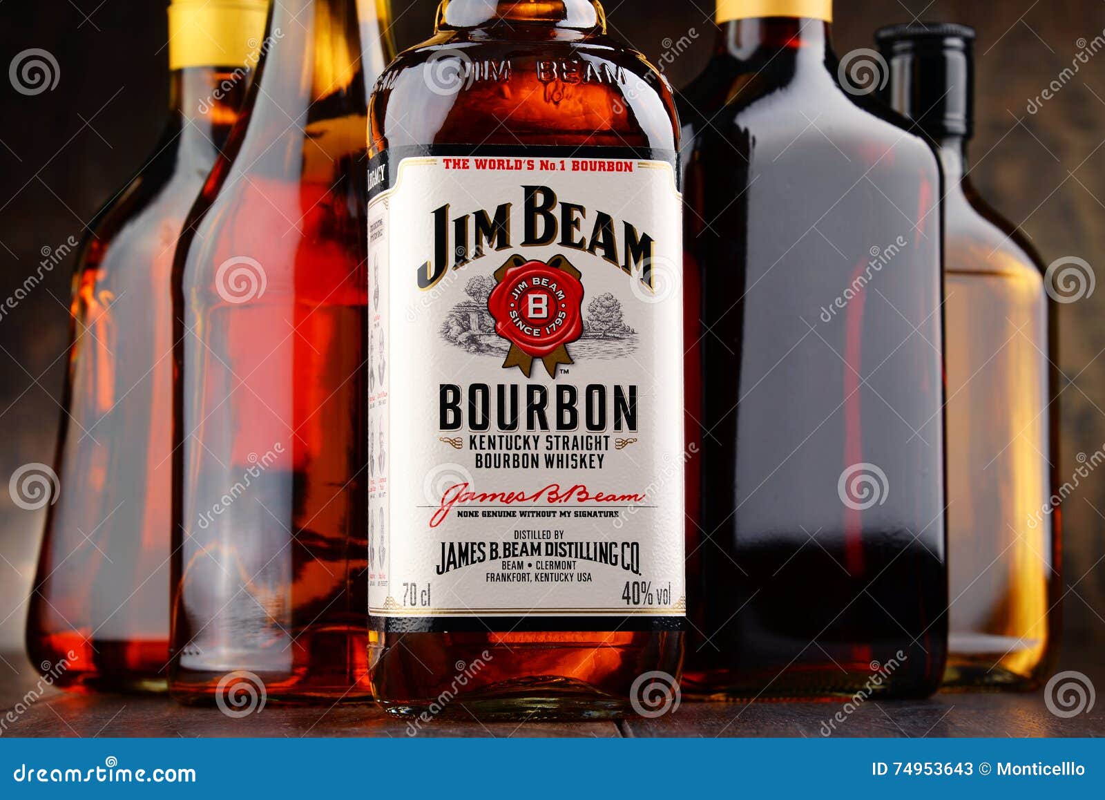Flaska av Jim Beam bourbon redaktionell arkivfoto. Bild av whisky ...