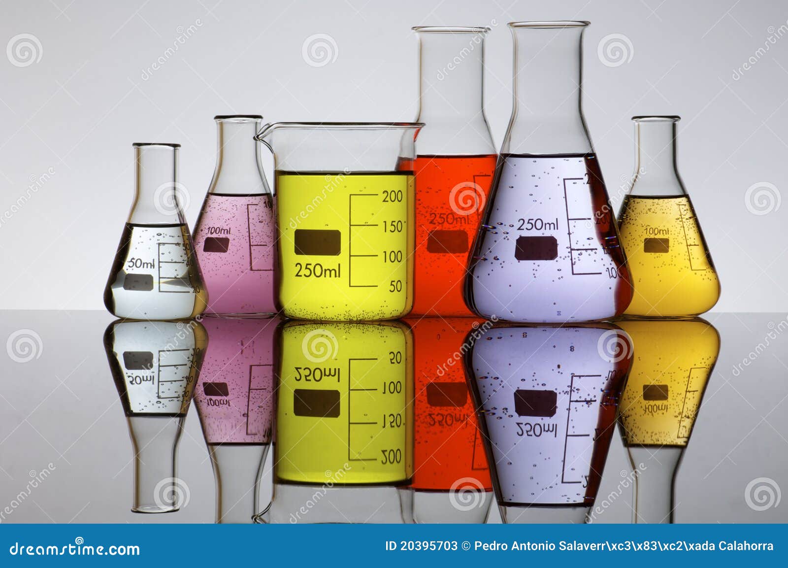 Flasks stock image. Image of flasks, erlenmeyer, clear - 20395703