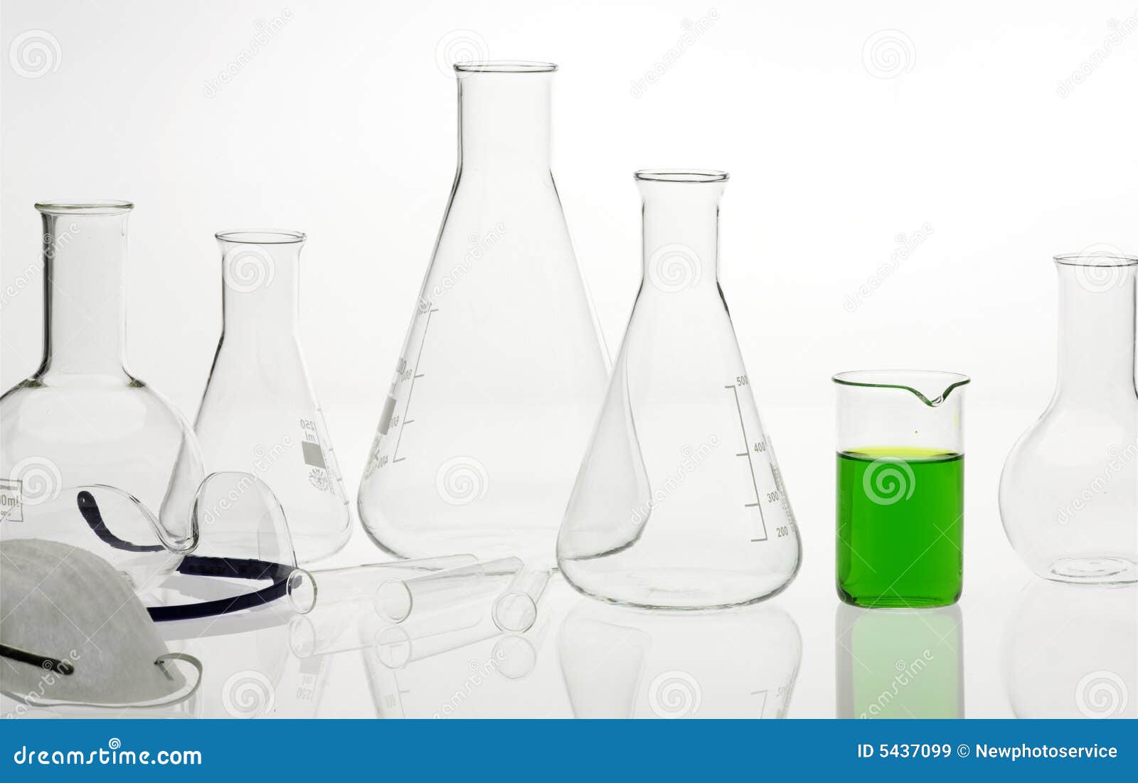 Flasks in the Chemical Laboratory Stock Image - Image of solution ...