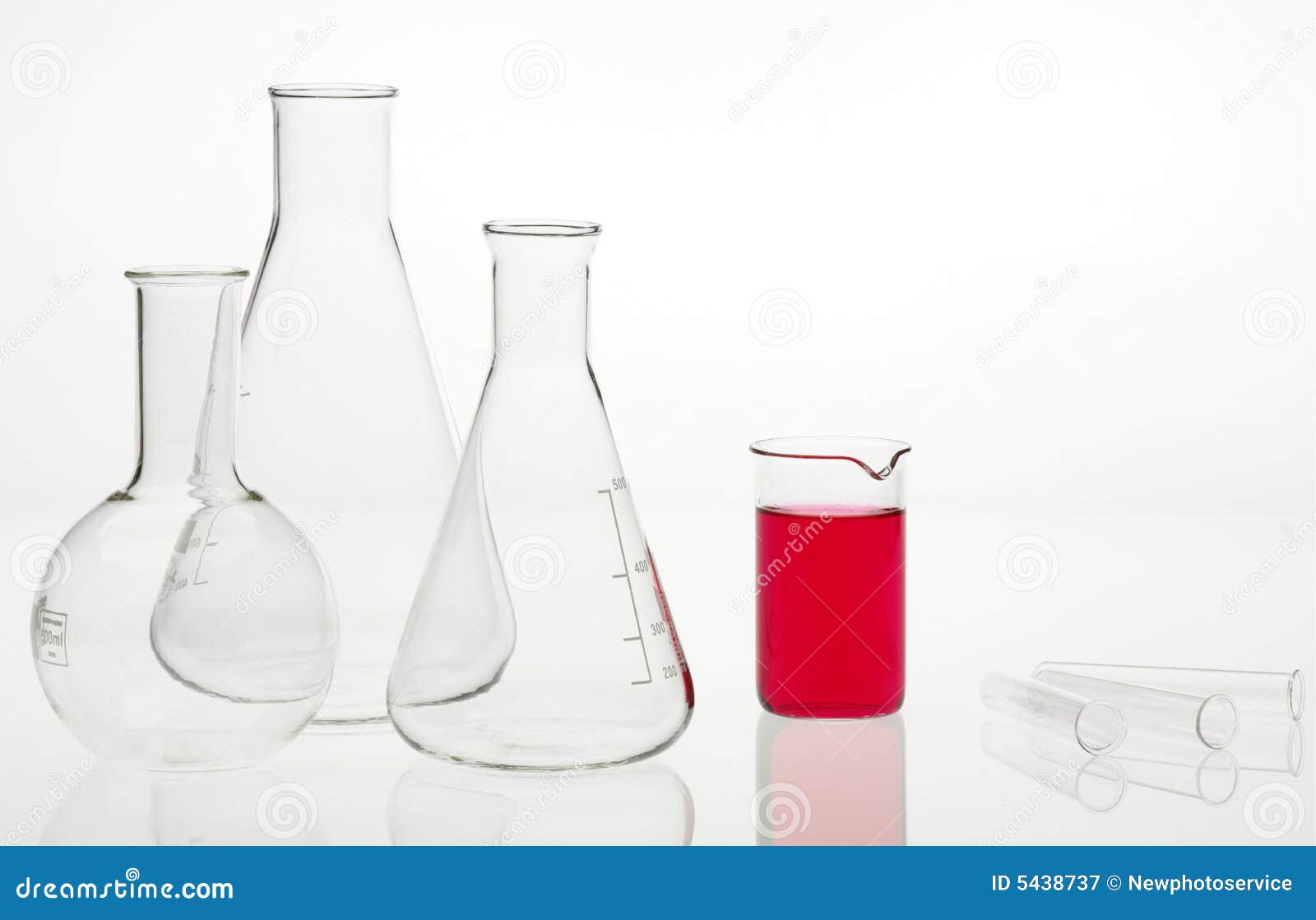Chemical Laboratory With Different Chemical Flasks Stock Photo ...