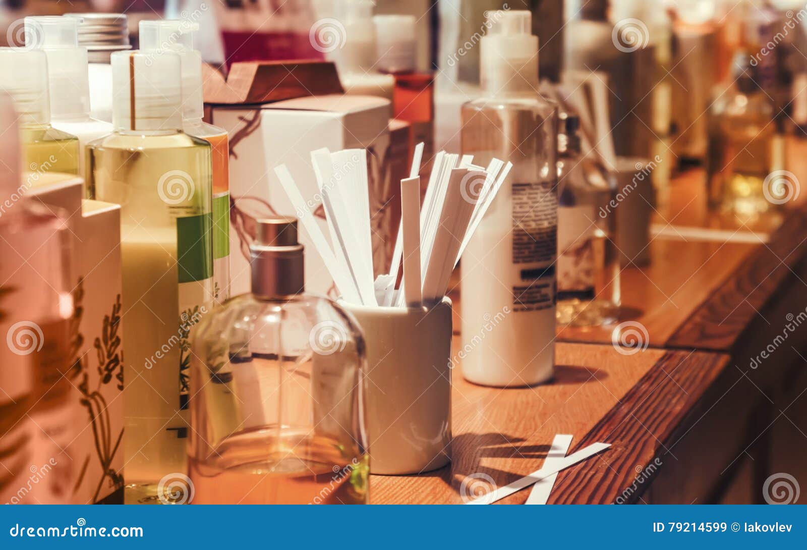 Flasks and Examples of Odor. Stock Image - Image of chemistry ...