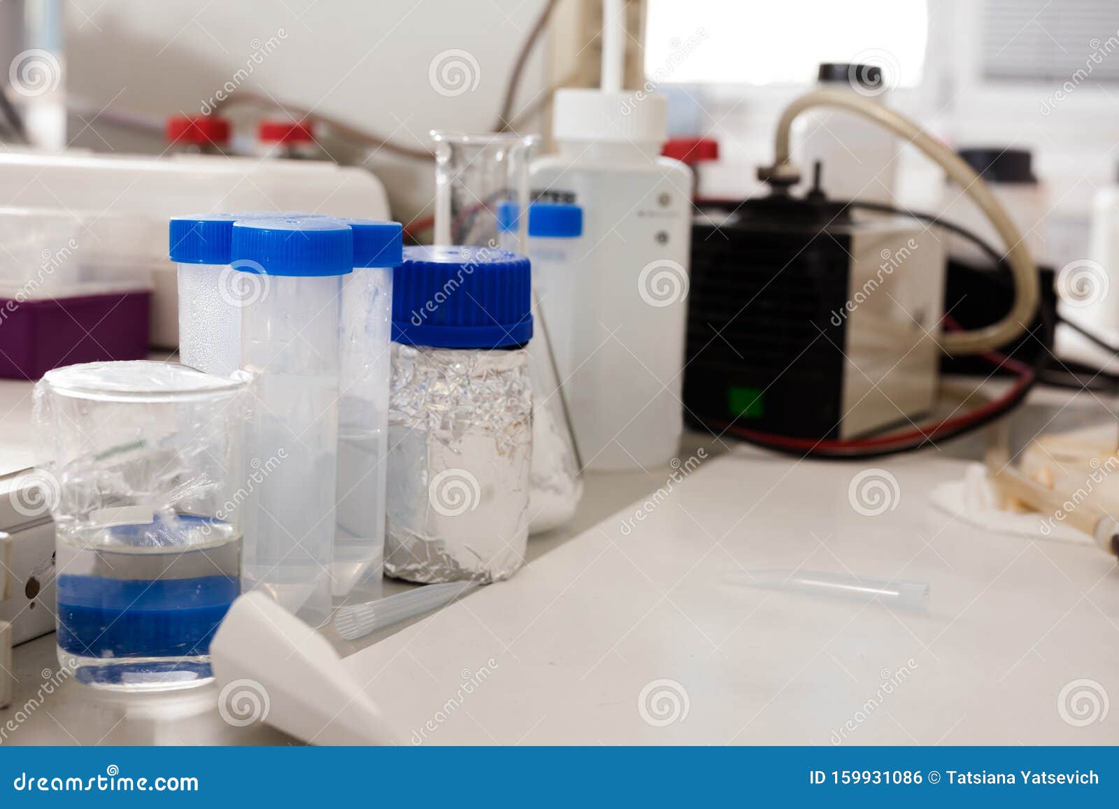 Flasks, Test Tubes in Chemical Laboratory Stock Photo - Image of ...
