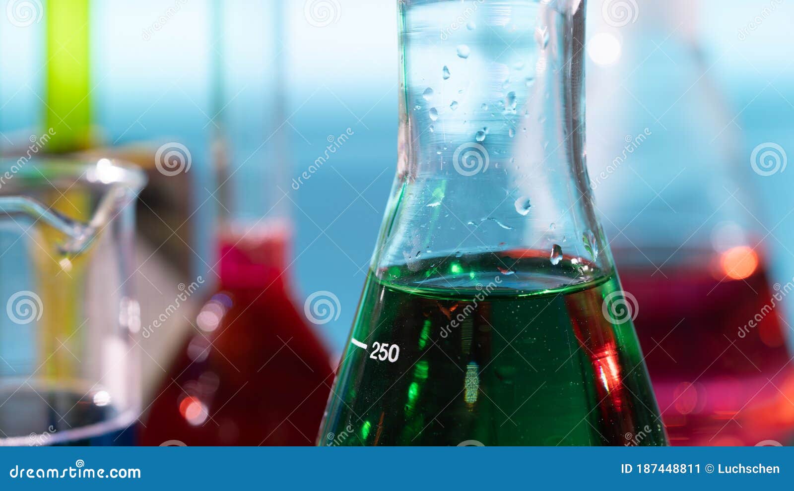 Flasks and Test Tubes in a Chemistry Lab Stock Image - Image of glass ...