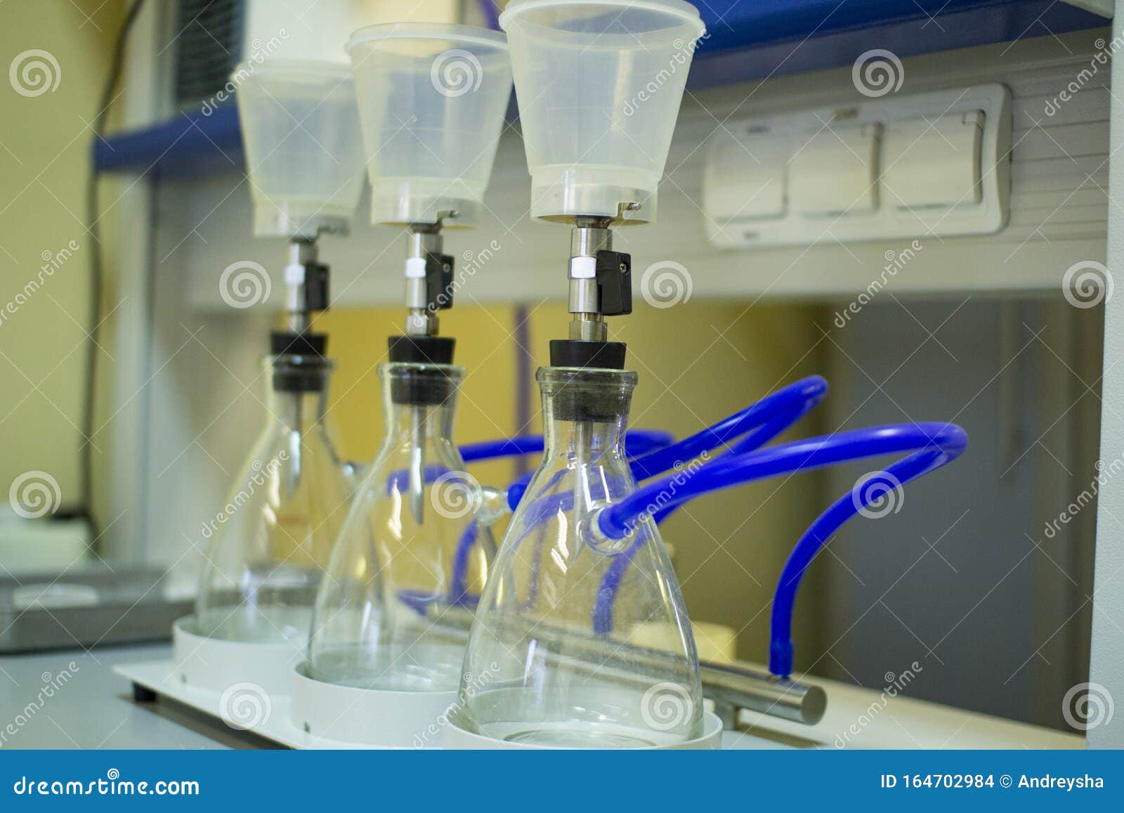 Flasks and Test Tubes in the Laboratory.Concepts of Scientific Research ...