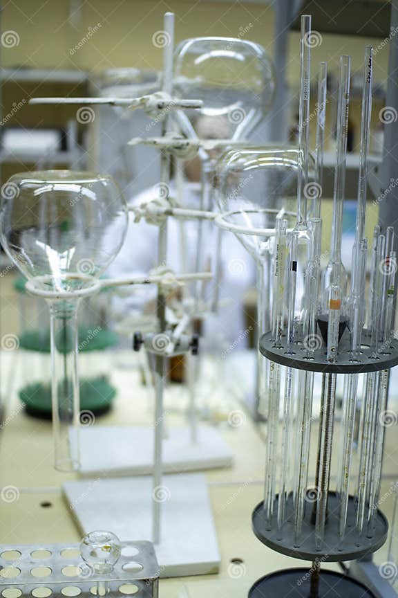 Flasks and Test Tubes in the Laboratory.Concepts of Scientific Research ...