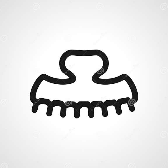 Hair Clamp Icon. Hair Clamp Isolated Simple Line Icon. Stock Vector ...