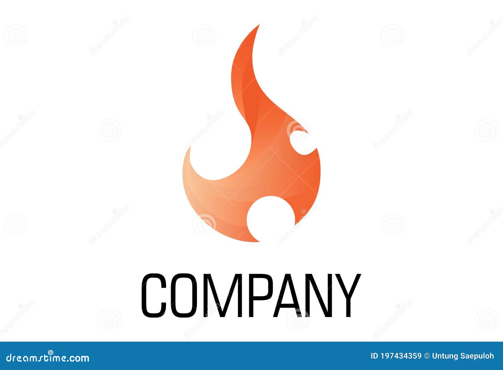 Abstract Simple Elegant Red Burn Flame Fire Logo Design Stock Vector ...