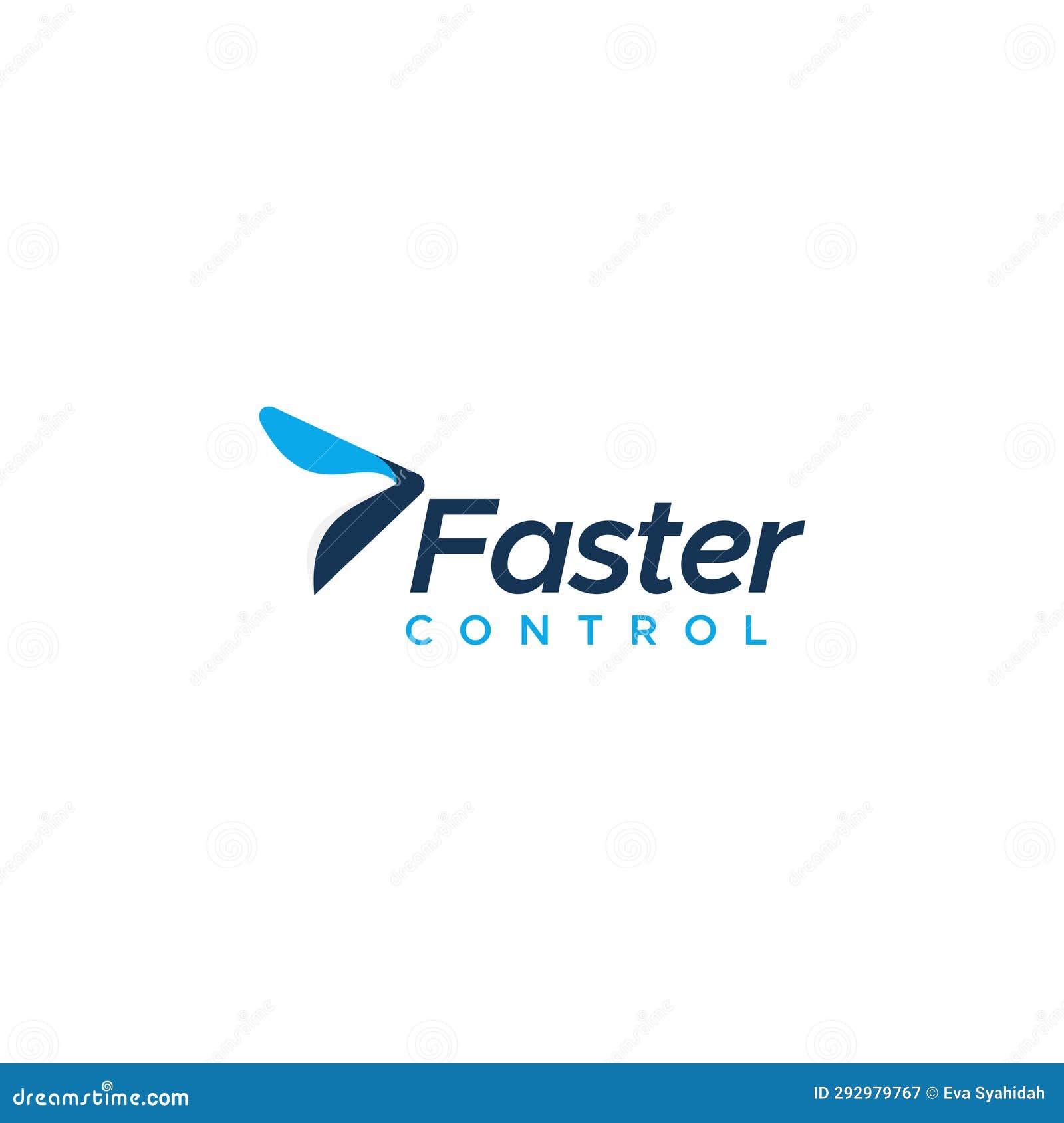 Flat Abstract Simple Faster Control Logo Design Stock Illustration ...