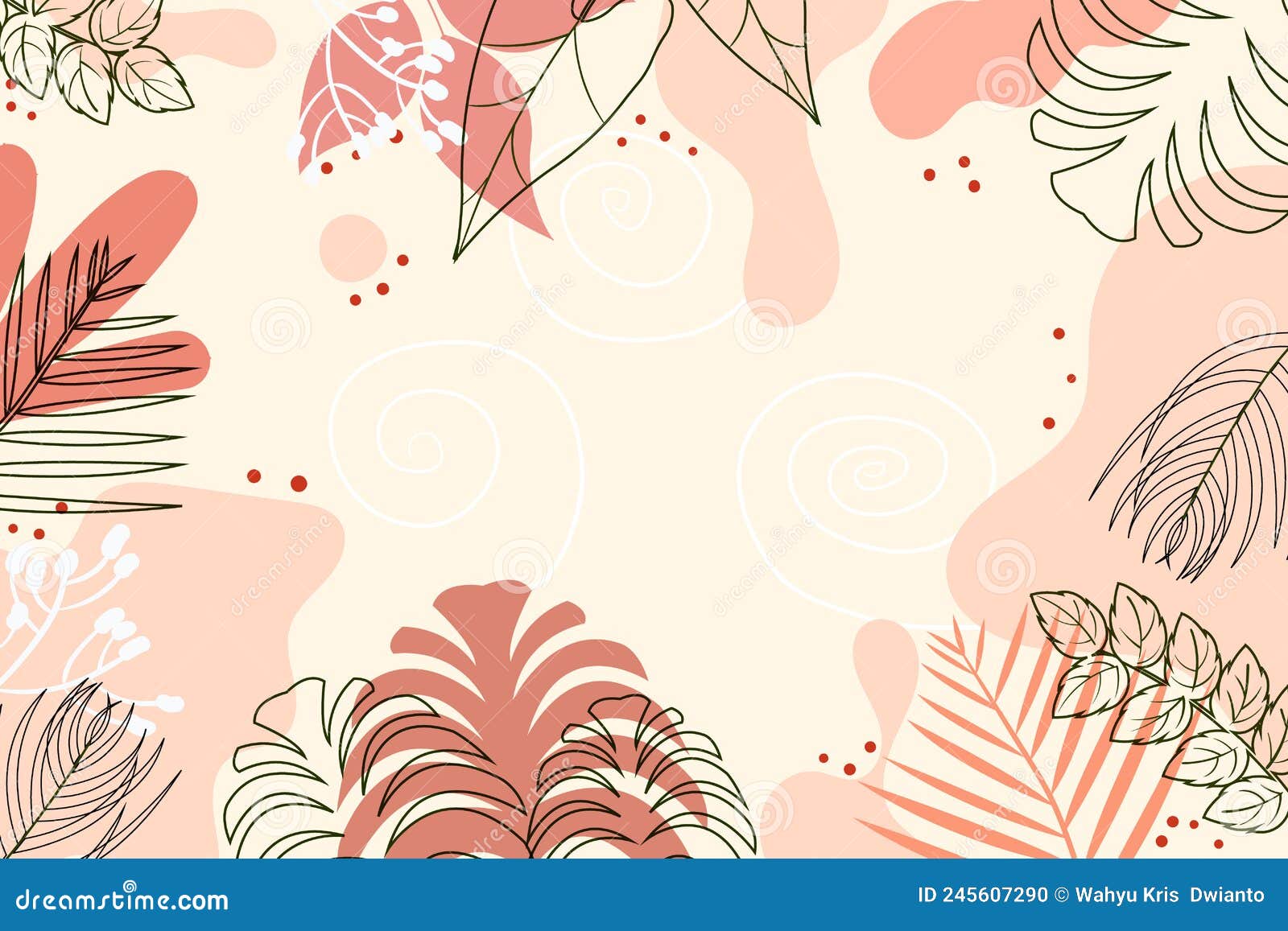 Flat Abstract Tropical Background Design Stock Vector - Illustration of ...