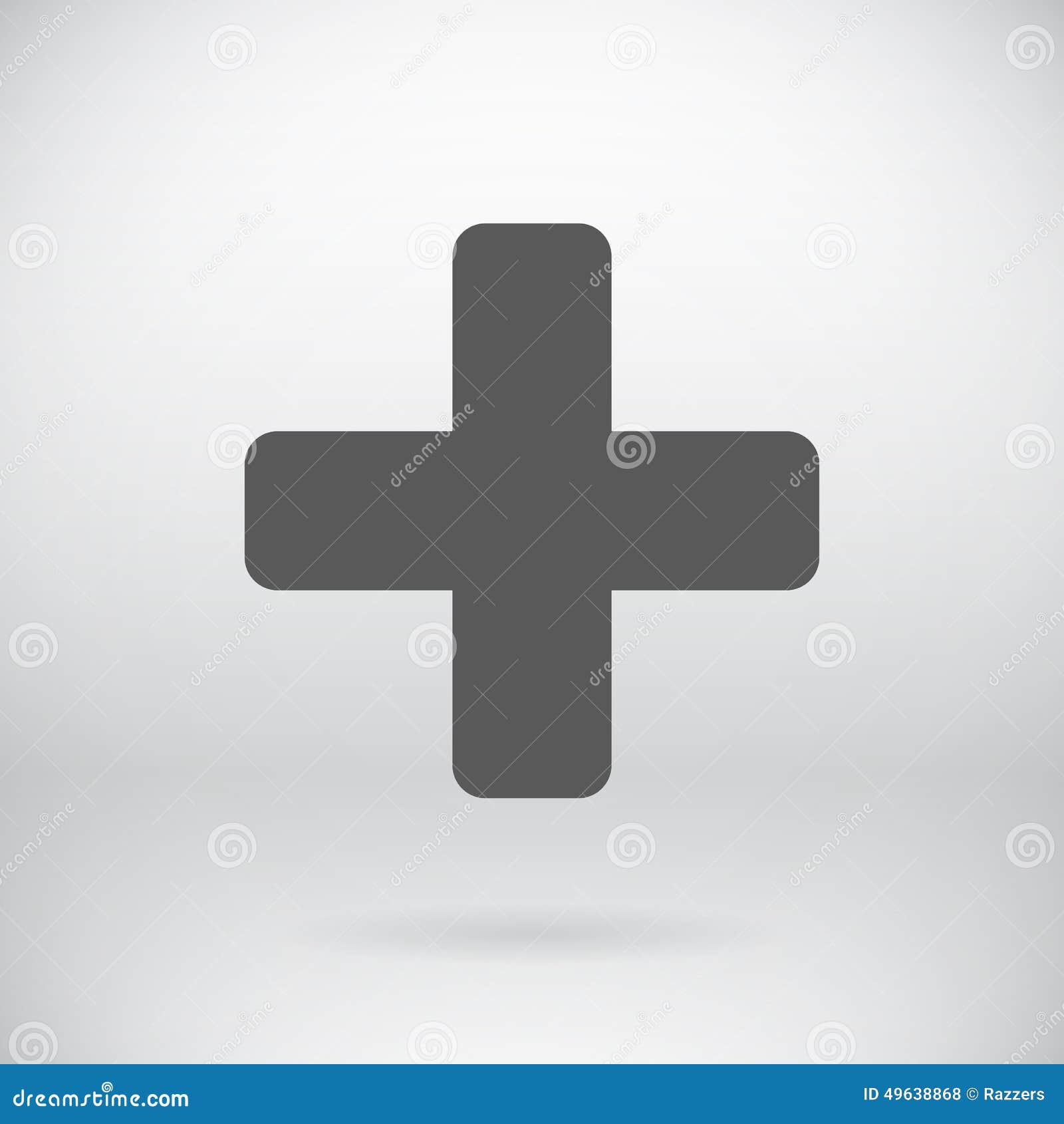 Flat Add Sign Vector Plus Symbol Background Stock Vector - Illustration ...