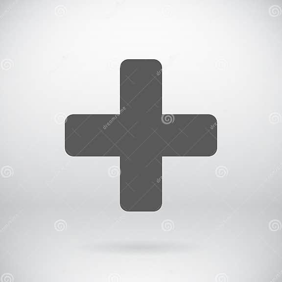 Flat Add Sign Vector Plus Symbol Background Stock Vector - Illustration ...