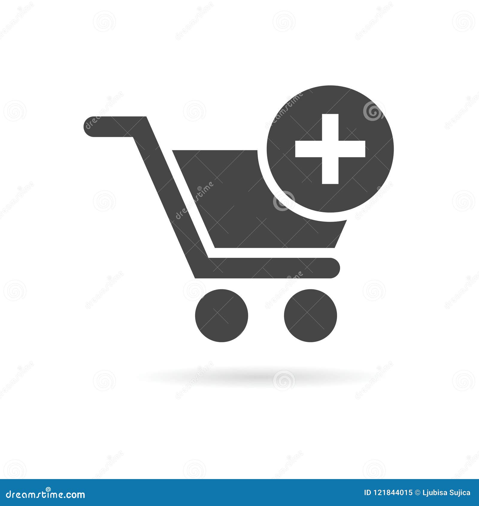 Flat add to cart icon stock vector. Illustration of retail - 121844015