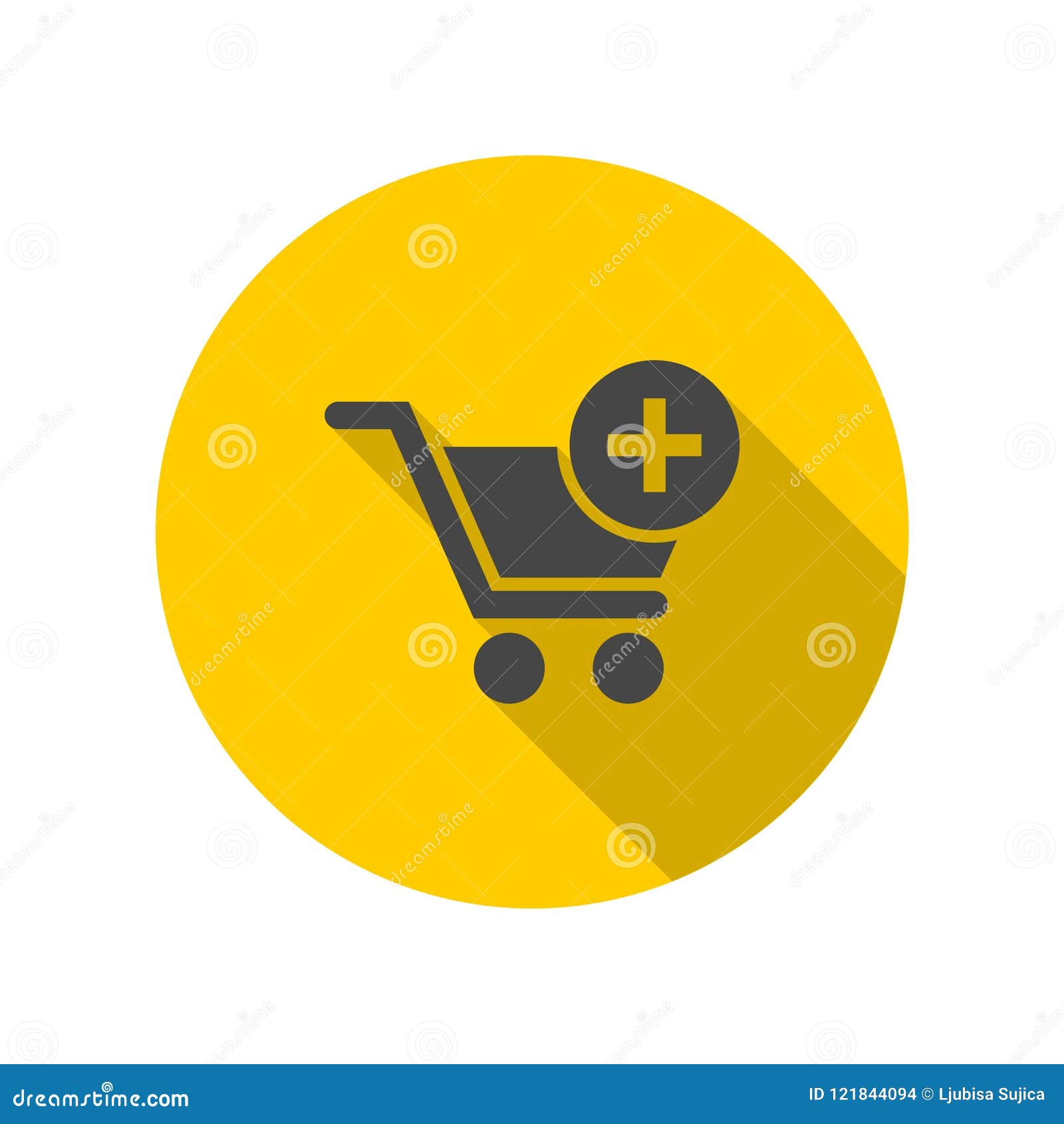 Flat add to cart icon stock vector. Illustration of design - 121844094