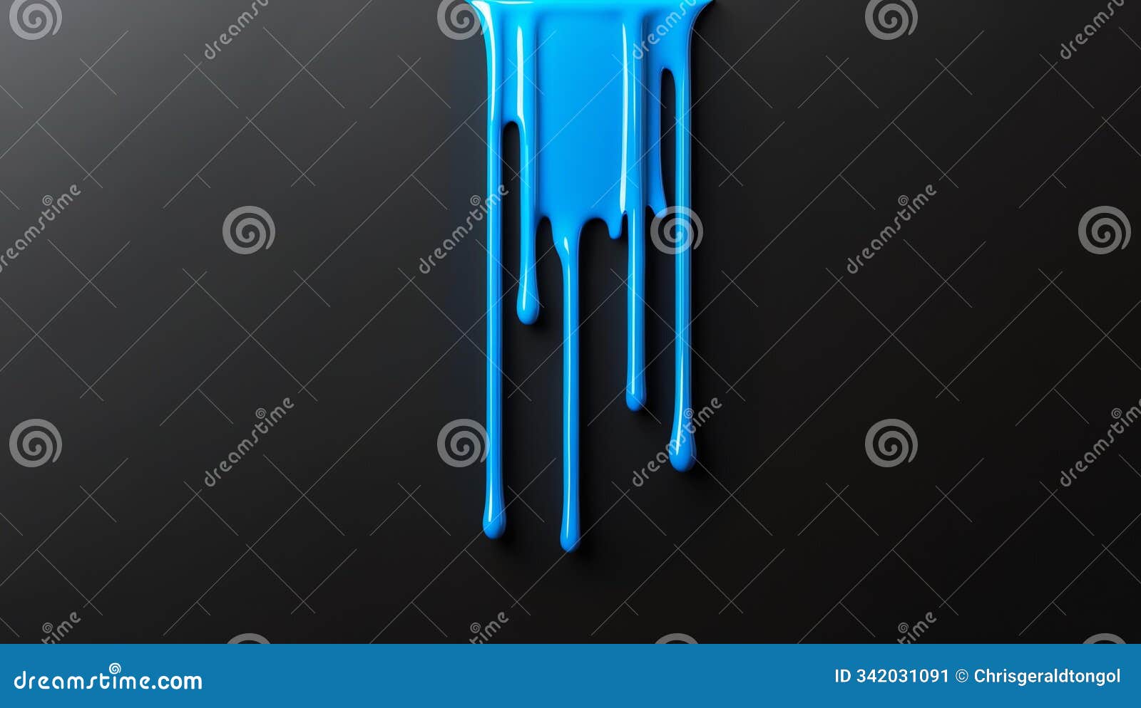 Flat Aesthetic Linear Dripping Blue Paint on Black Bac Ai Generated ...
