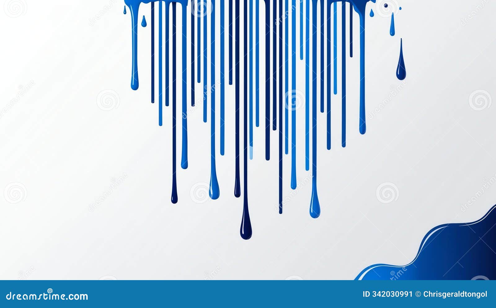 Flat Aesthetic Linear Dripping Blue Paint on White Bac Ai Generated ...